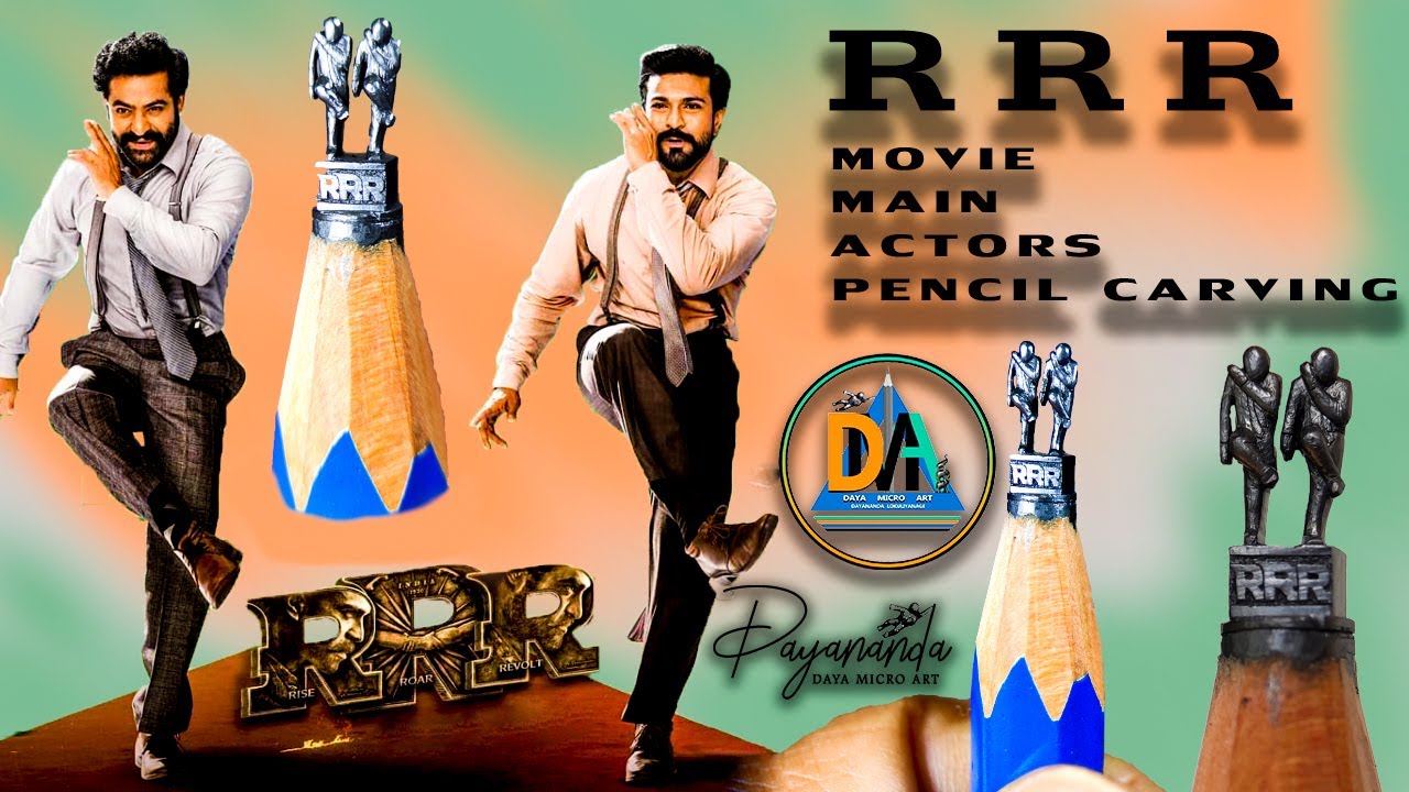 RRR Movie Base Quality Pencil Carving Movie Main Actors #rrr #rrrmovie ...
