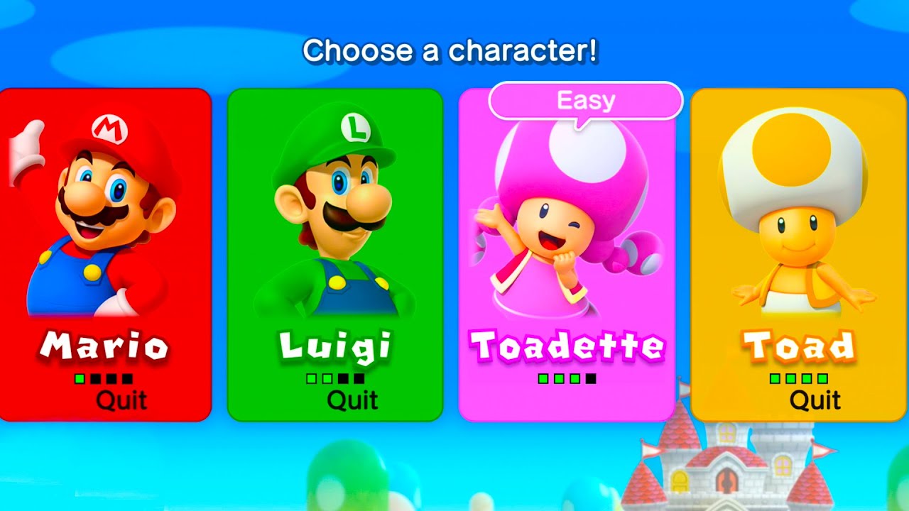 New Super Mario Bros. U Deluxe Coin Battle – 4 Players - YouTube