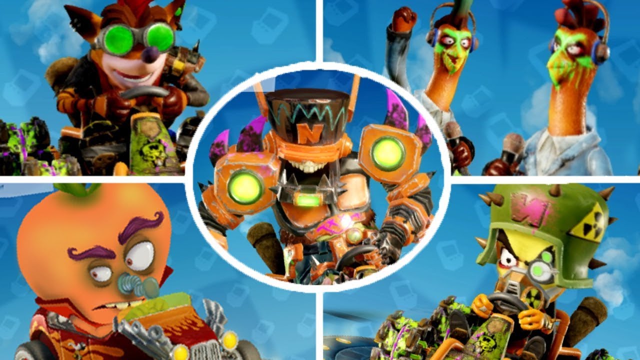 Crash Team Racing Nitro Fueled: All Rustland Grand Prix exclusiv Skins ...