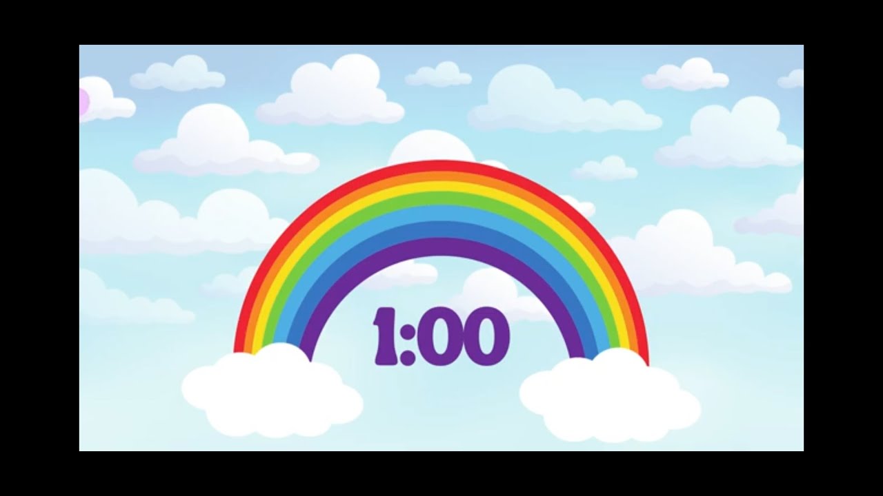 1 Minute Fun Rainbow Timer With Music - YouTube