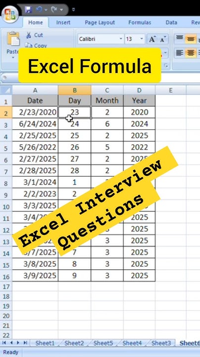 Date Formula in Excel | Amazing Tricks | Excel Interview Question #excel #shorts #short # ...