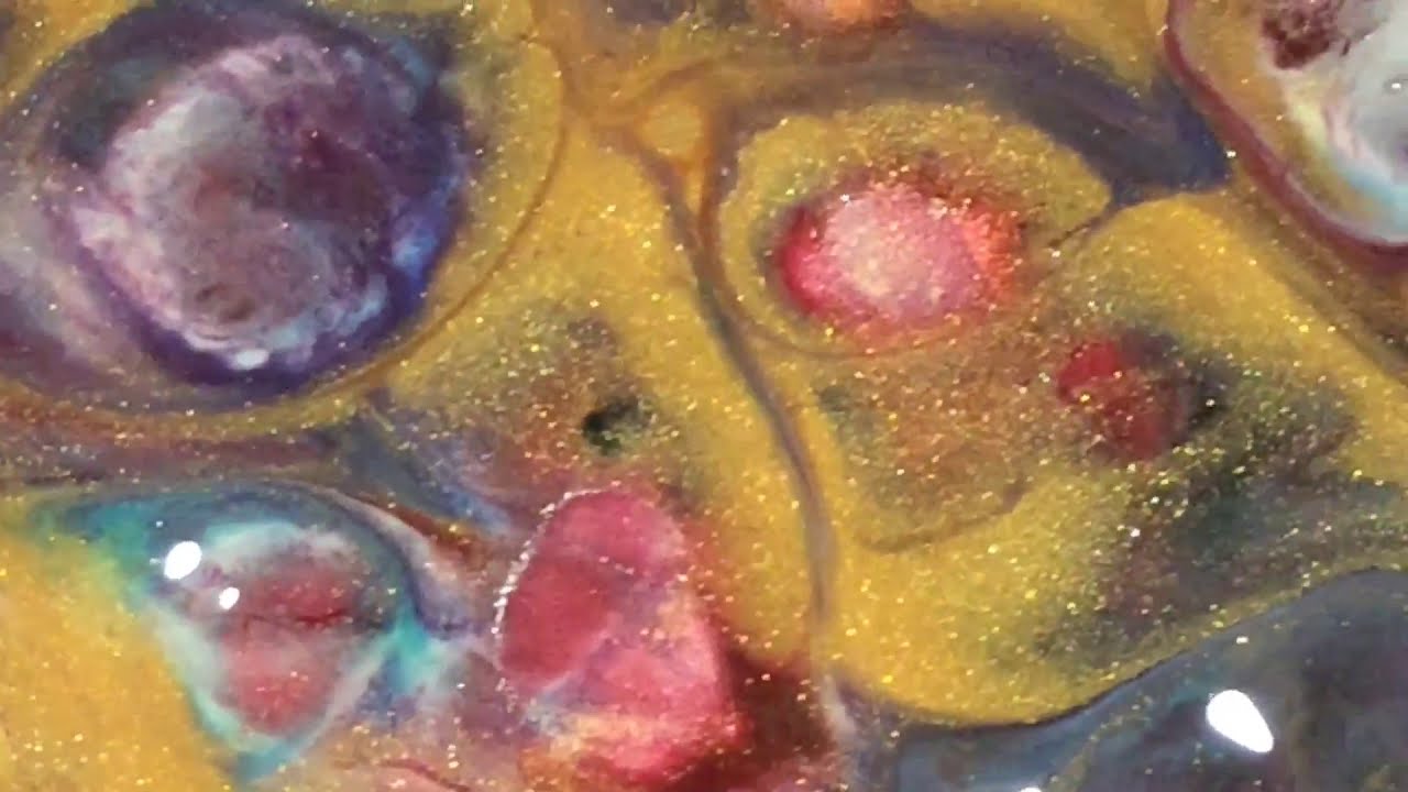 How to paint Gems on canvas /Acrylic pouring Art - YouTube