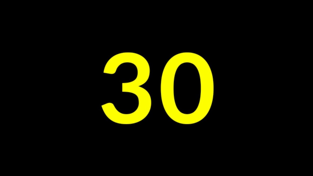 30 Second Countdown Timer With Sound Effect - YouTube