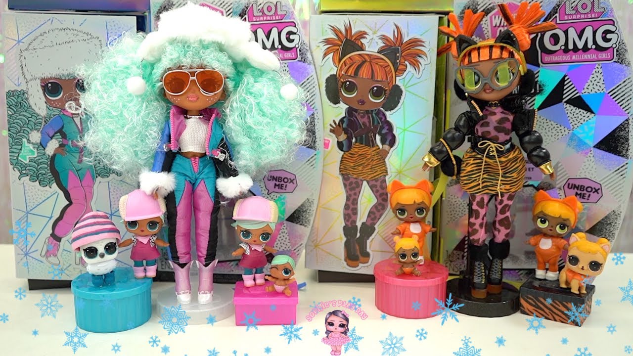 LOL Surprise OMG Winter Chill Doll Unboxing Miss Meow and Icy Grrl ...