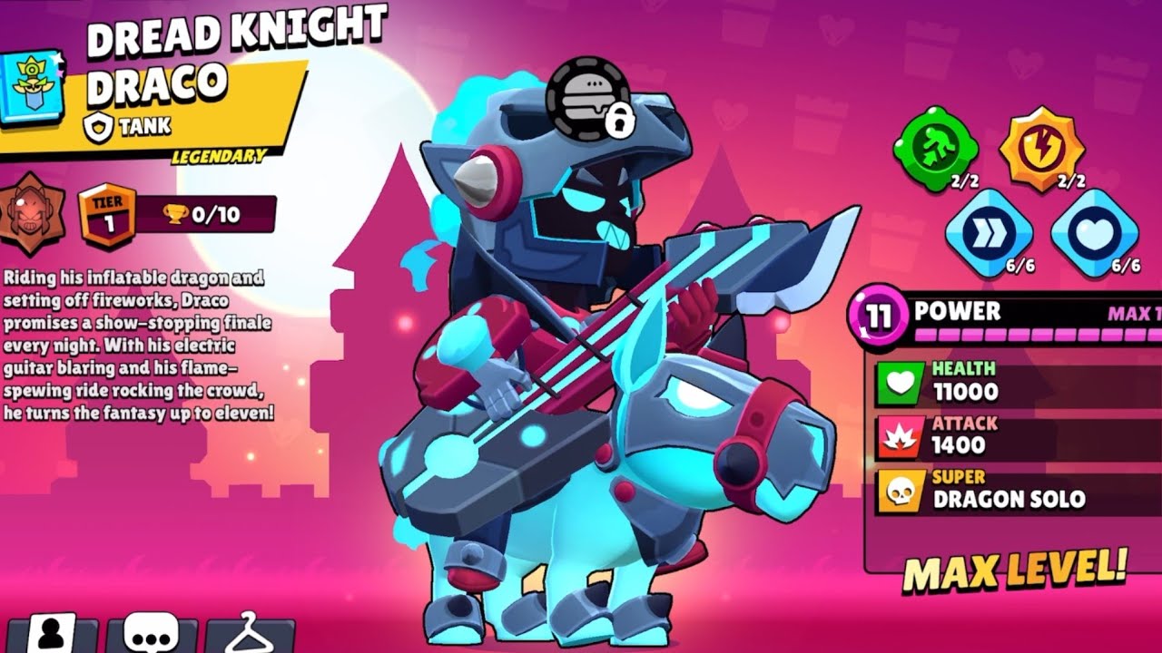 NEW DREAD KNIGHT DRACO SKIN！ | Brawl Stars | ONCE UPON | SCARY TALES | Season 31 | NEW SKIN ...