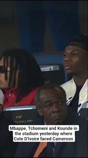 Mbappe, Tchomeni, Kounde present in the stadium when Cote D'Ivoire vs ...
