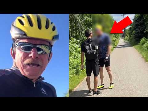 Cyclist screams at dad to put toddler 'on a leash', what happened next was caught on camera