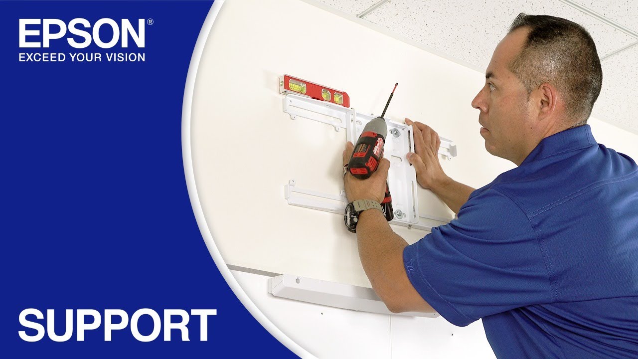Epson BrightLink 1480Fi/1485Fi Projector | #4 Mount the Wall Plate ...