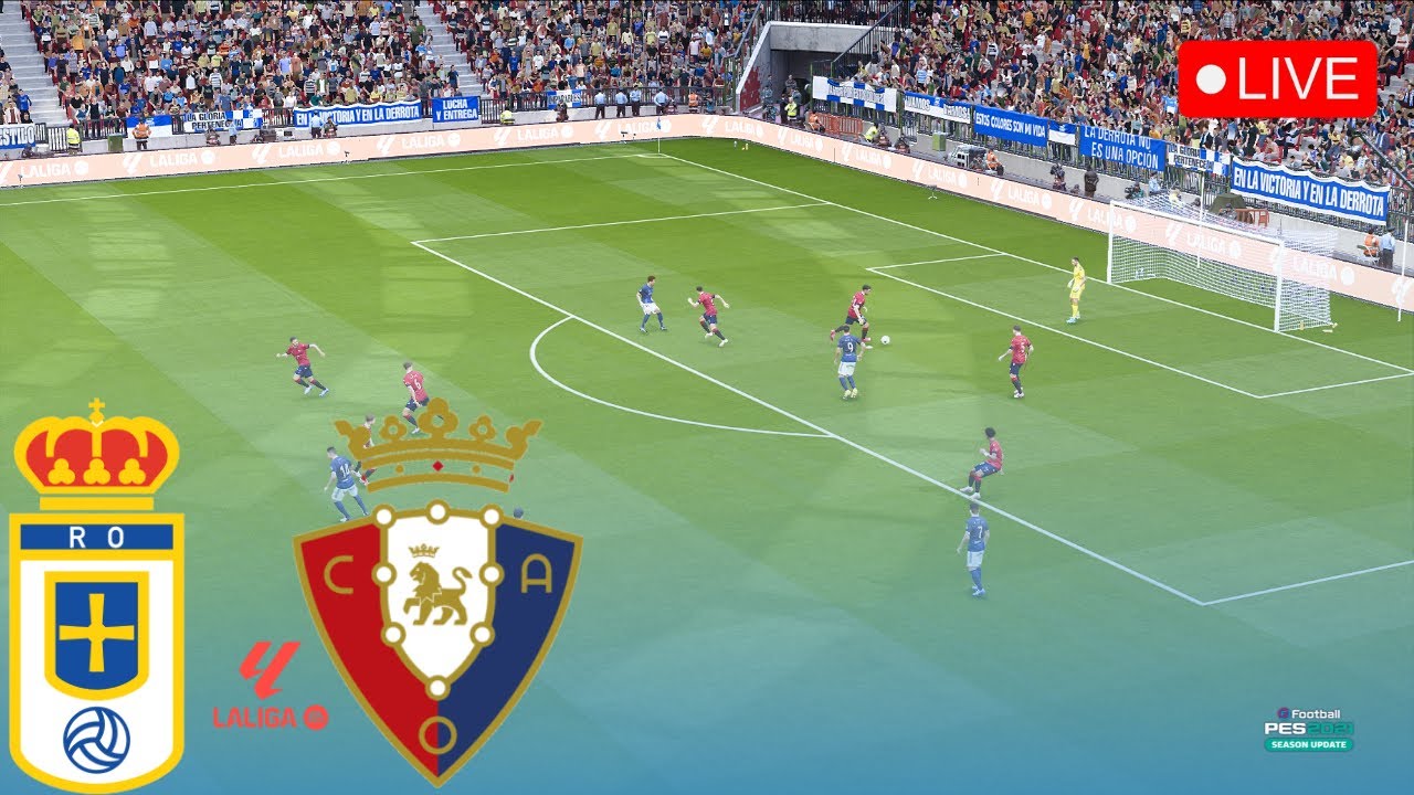 Real Oviedo vs Osasuna • La Liga 2025/26 • PES 21 Full Match Simulation ...