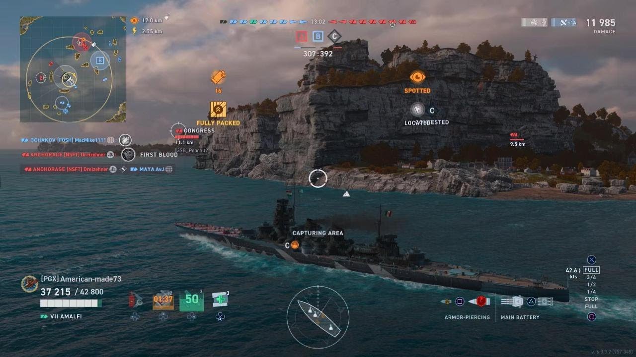 World of Warships: Legends Amalfi AP only - YouTube