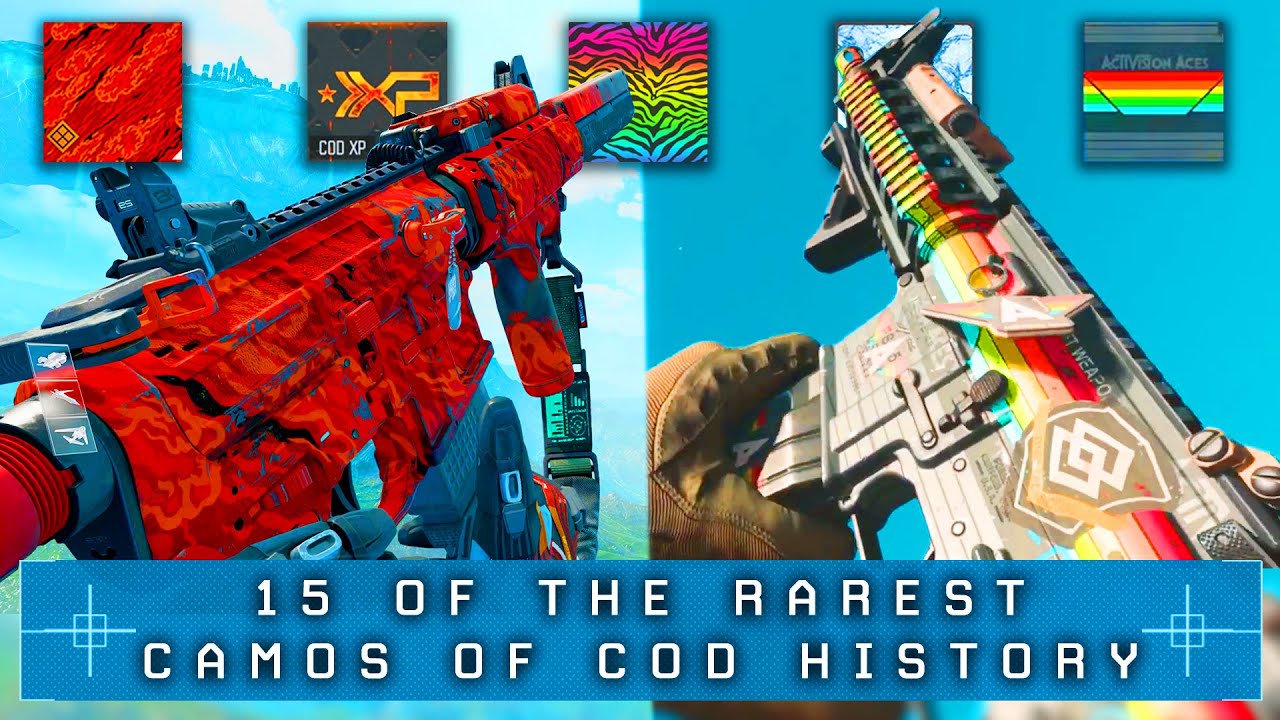 15 of the RAREST CAMOS in Call of Duty History... - YouTube