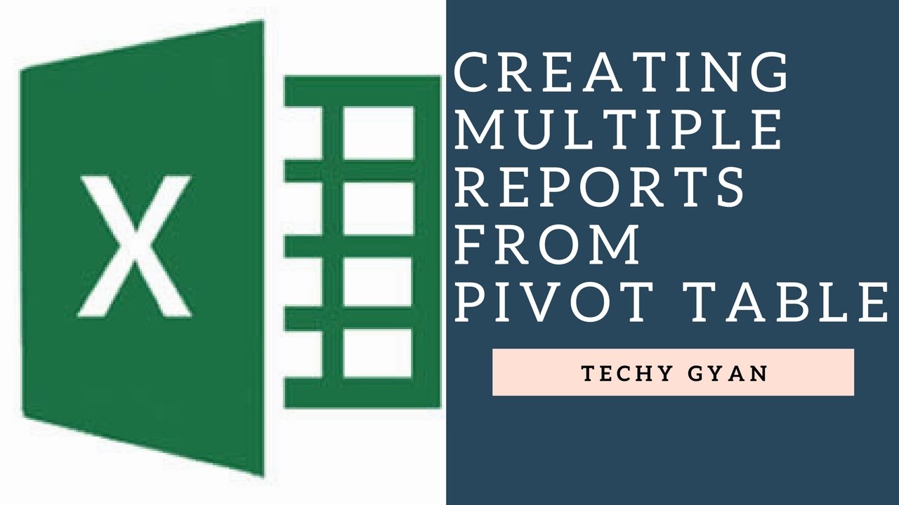Creating Multiple reports from Pivot table - YouTube
