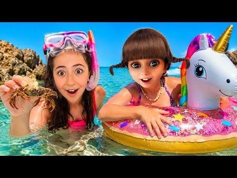 ESMA VE KOMŞU KIZI PELİNSU İLE DENİZ VLOG !! 