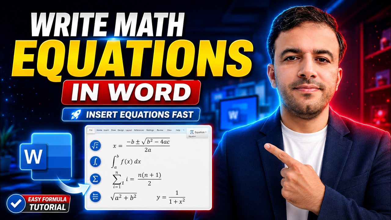 How to Write Mathematical Formulas in Word | Easy Method for Students ...