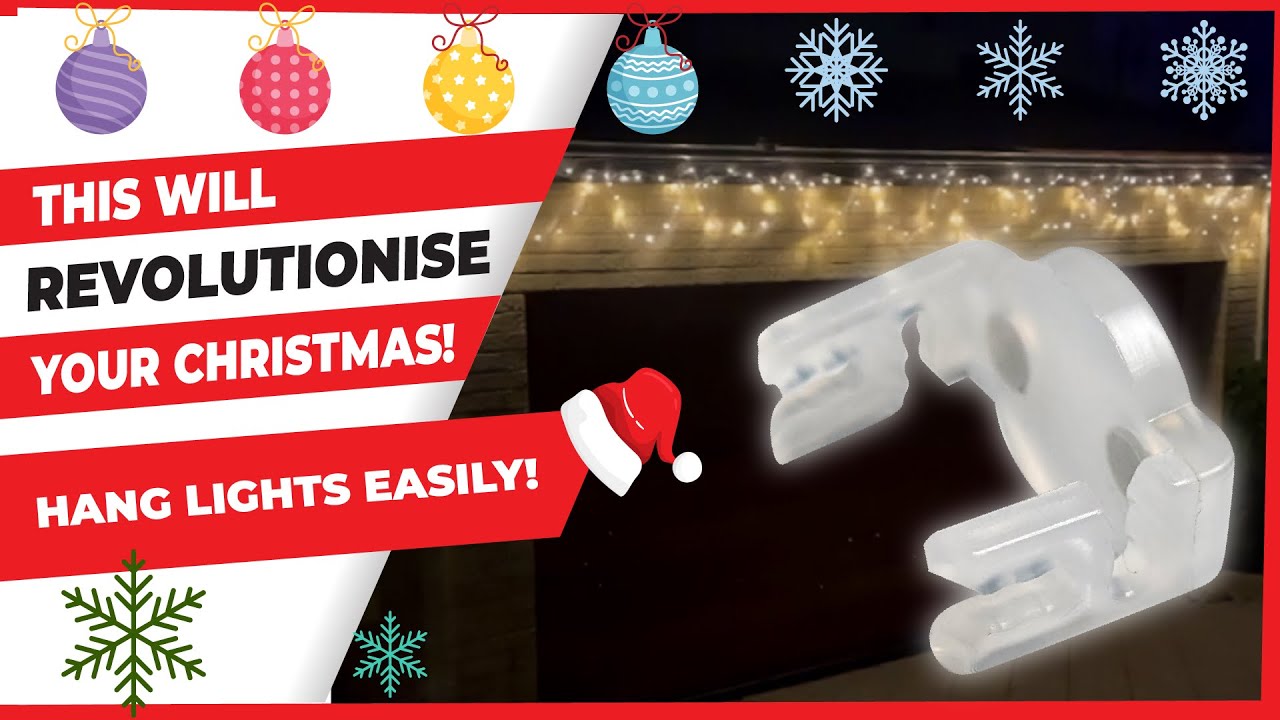 How to use magnetic clips to hang Christmas Lights - YouTube
