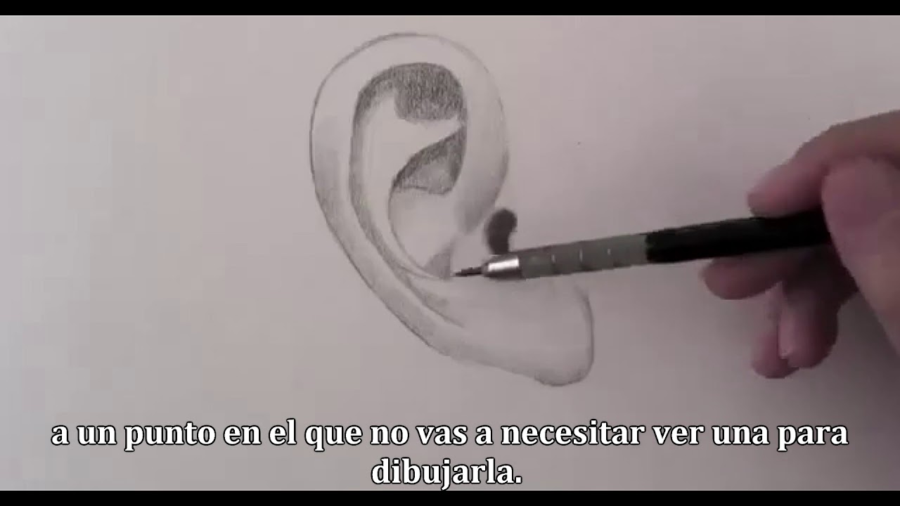 Practican como dibujar una oreja realista. - YouTube