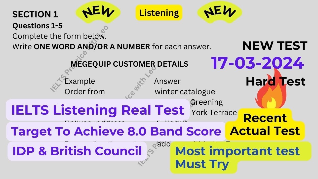 IELTS Listening Practice with Recent Actual IELTS Exam with Answers ...