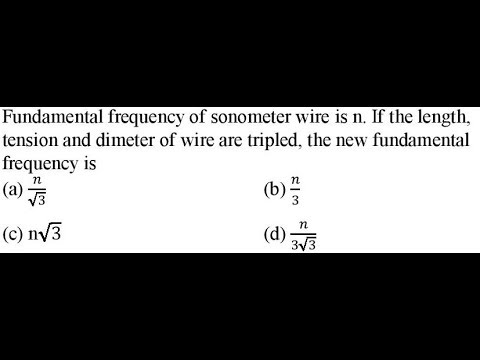 Fundamental frequency of sonometer wire is n. If the length, tension ...