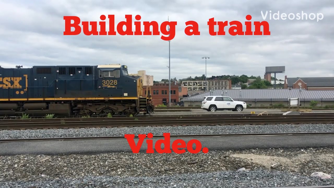 Building an entire train. This is the CSX intermodal base in Worcester ...