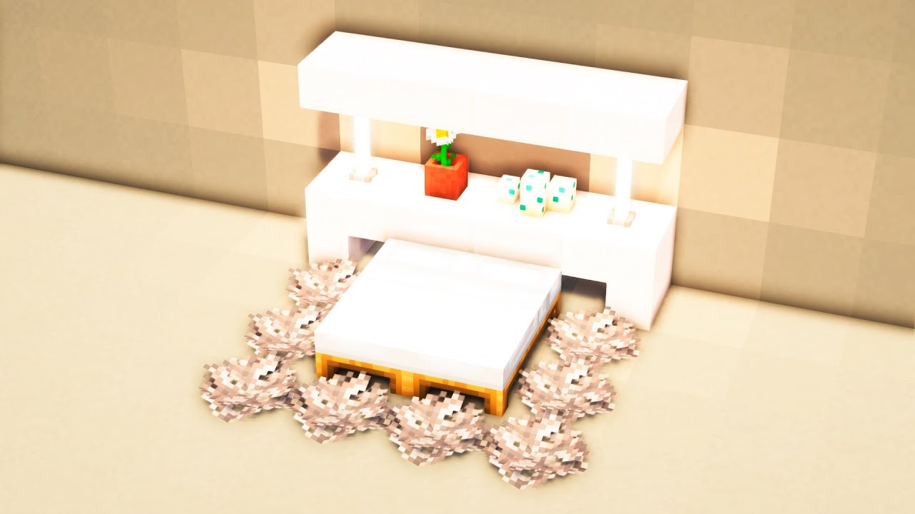 Cute White Bedroom Minecraft - YouTube