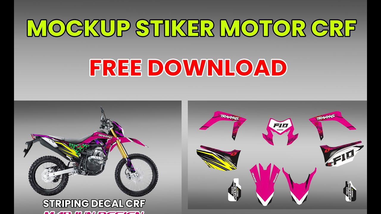 MOCKUP STIKER MOTOR CRF FREE DOWNLOAD - YouTube