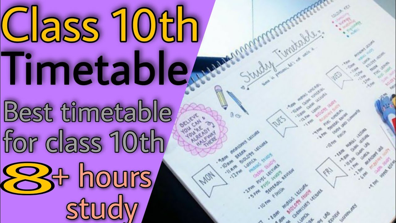 Class 10th timetable 2023| timetable for class 10th in hindi | hamari ...
