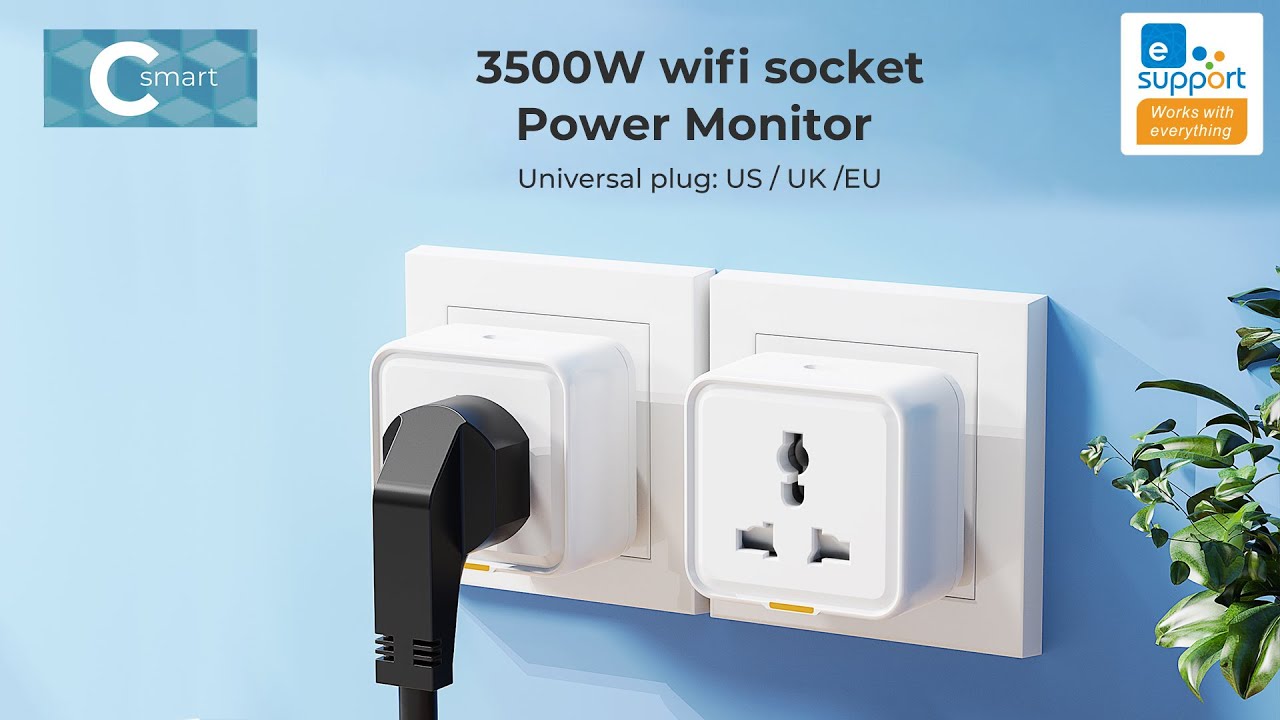 eWeLink WiFi Socket Universal plug 3500W high power Support multi-APP ...