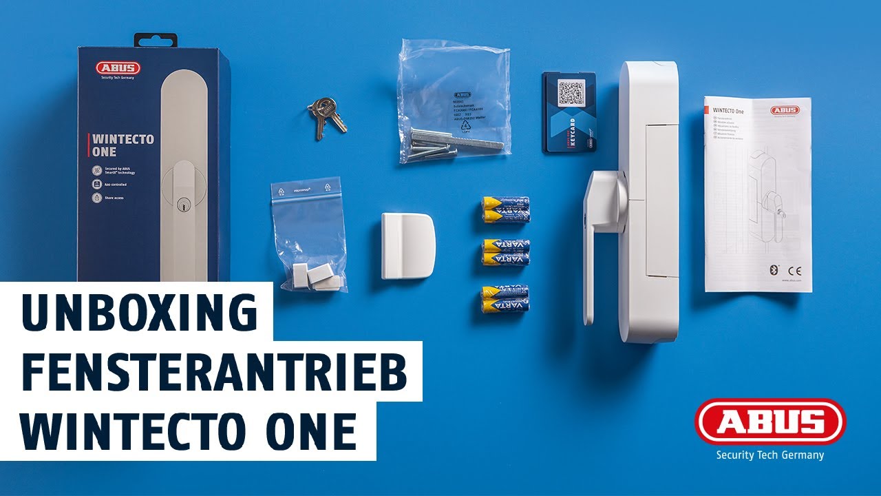 Lieferumfang des ABUS Fensterantriebs WINTECTO One | Der smarte Terrassentürantrieb von ABUS ...