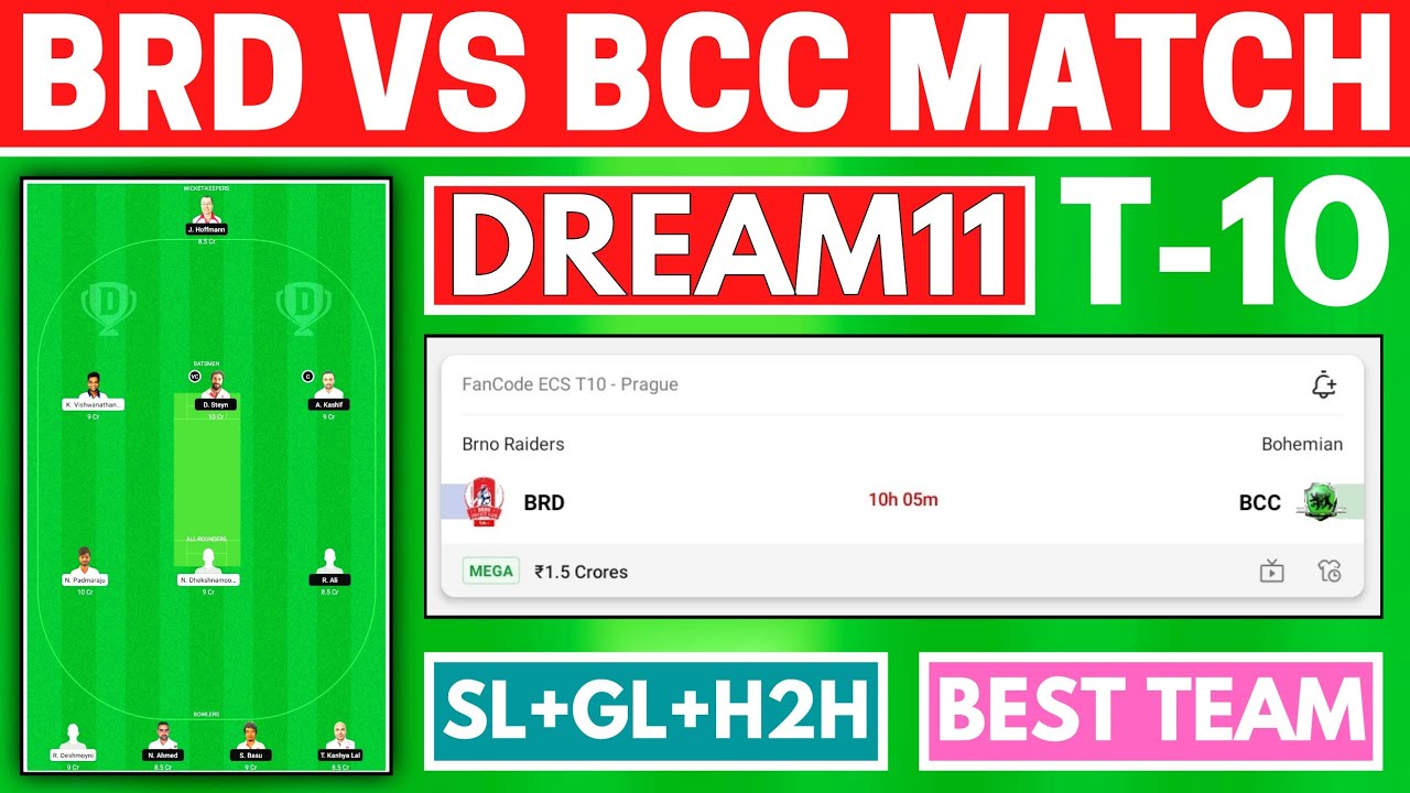 BRD vs BCC Dream 11 Prediction || BRD vs BCC T10 Dream11 Team || BRD vs ...