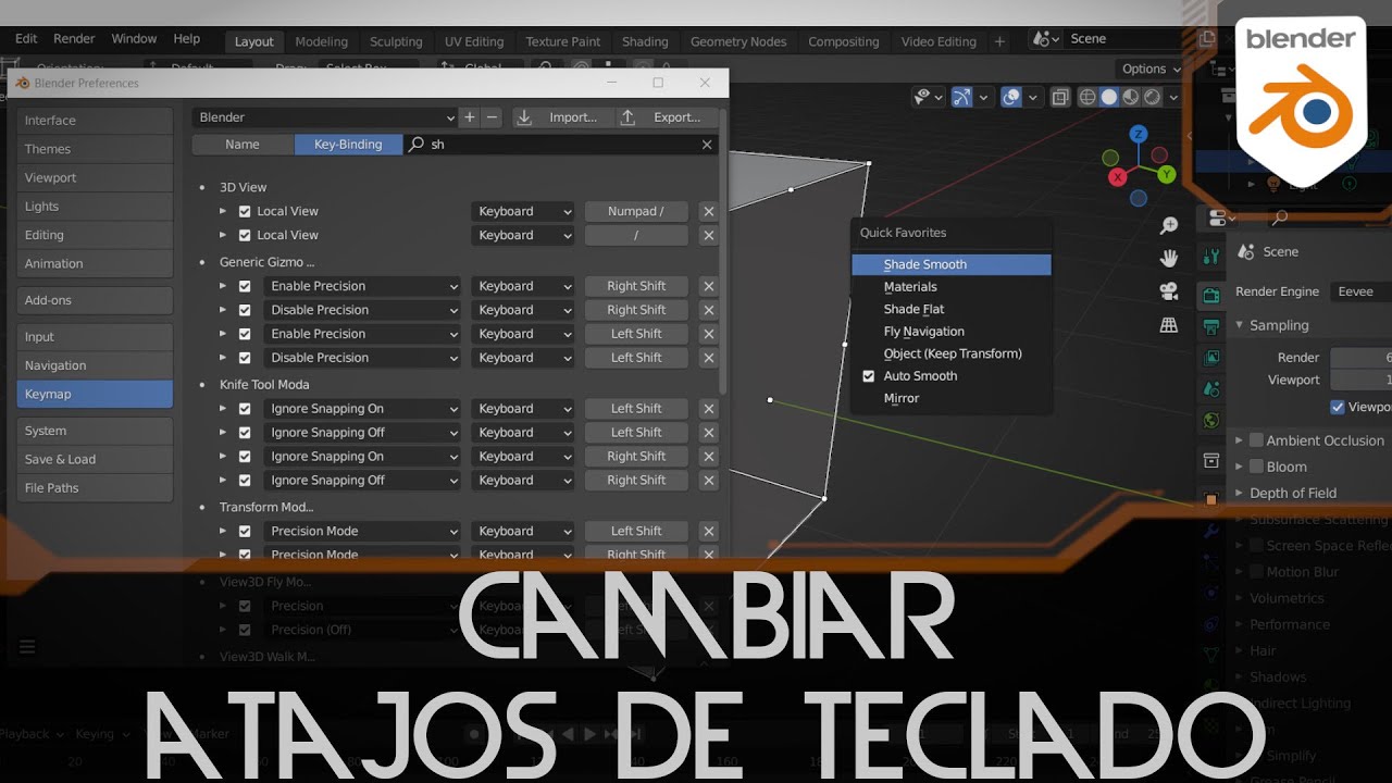 Quick Favorites y Cambiar Atajos de Teclado en Blender 2.9 - Consejos ...