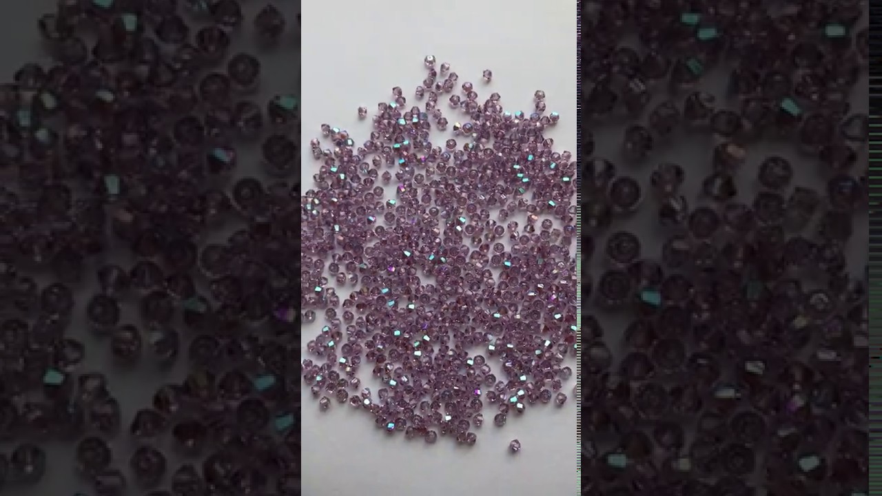 Swarovski Crystal Beads Light Amethyst Shimmer - YouTube