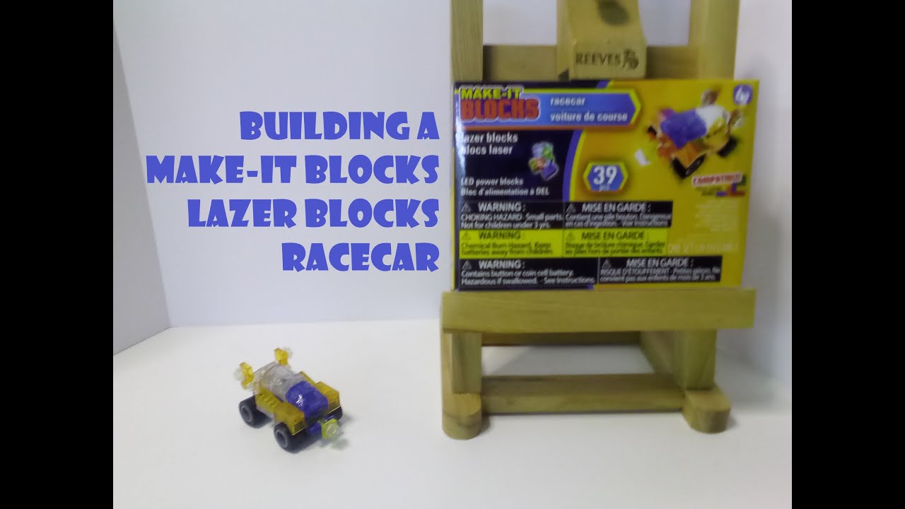 Building a MAKE-IT BLOCKS lazer blocks racecar from Dollar Tree - YouTube