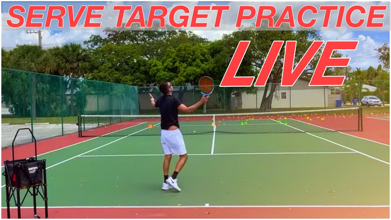 Live Tennis Serve Target Practice - YouTube