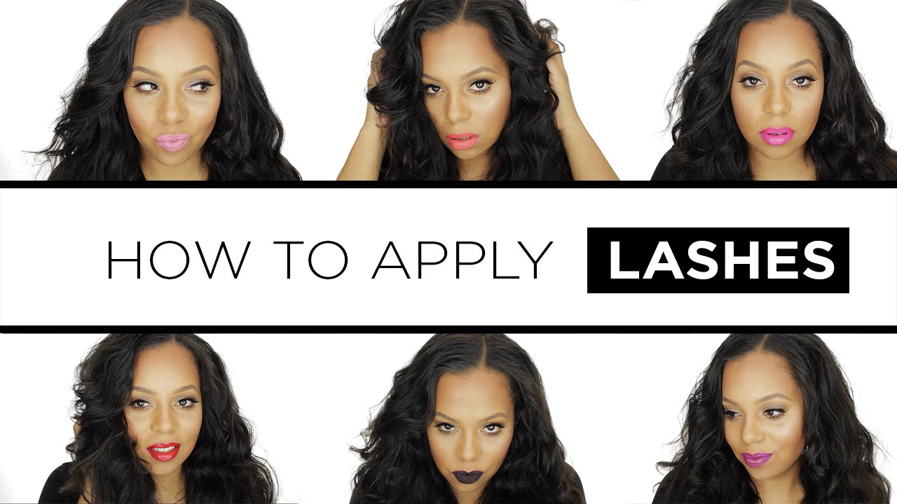 How to Apply, Customize, and Stack False Eye Lashes Top & Bottom Lashes ...
