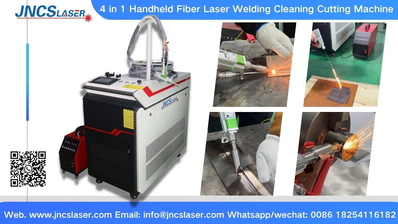 how to use 4 in 1 fiber laser welding cleaning weld bead cleaning cutting machine with double ...