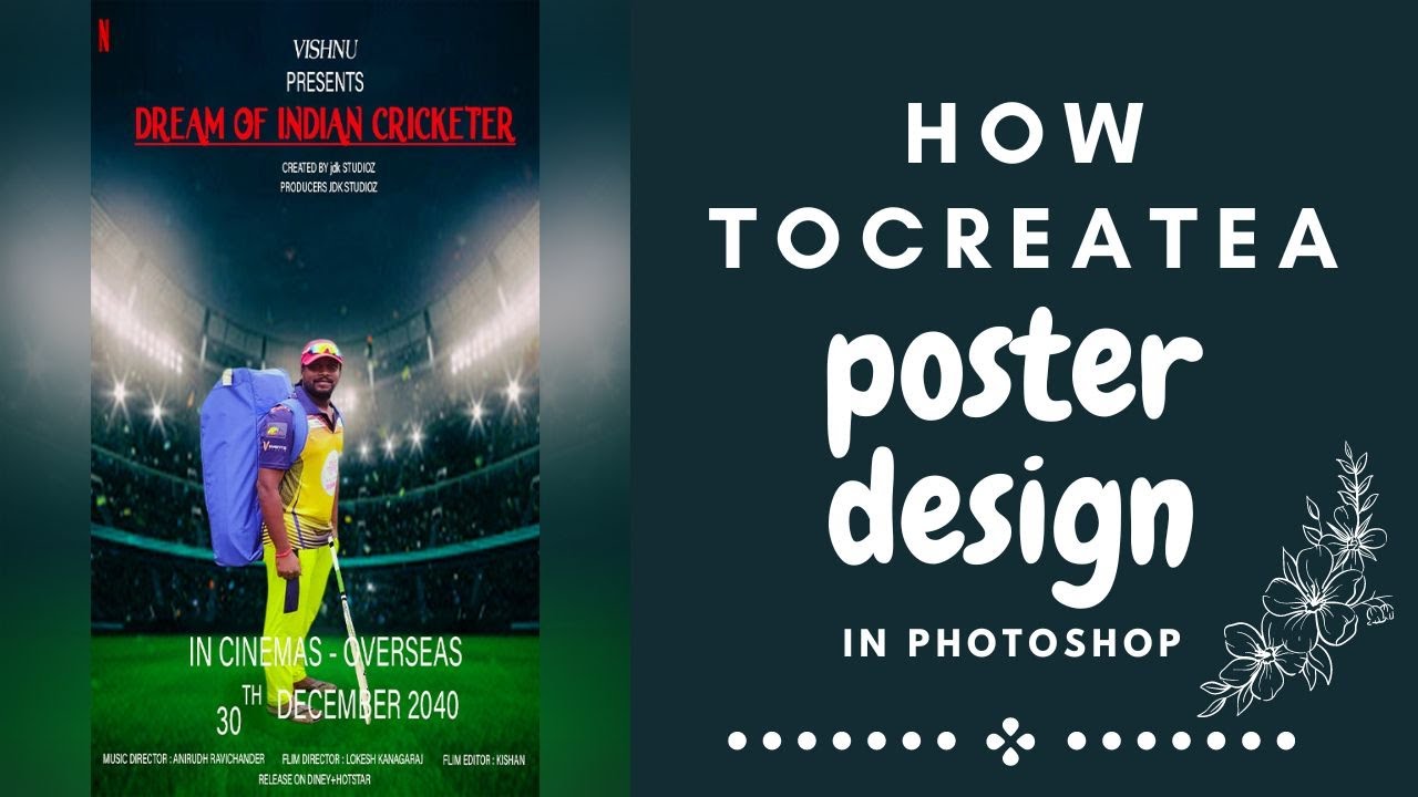 How to create a first look poster design in photoshop. - YouTube