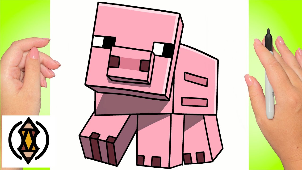 How To Draw Minecraft Pig - YouTube