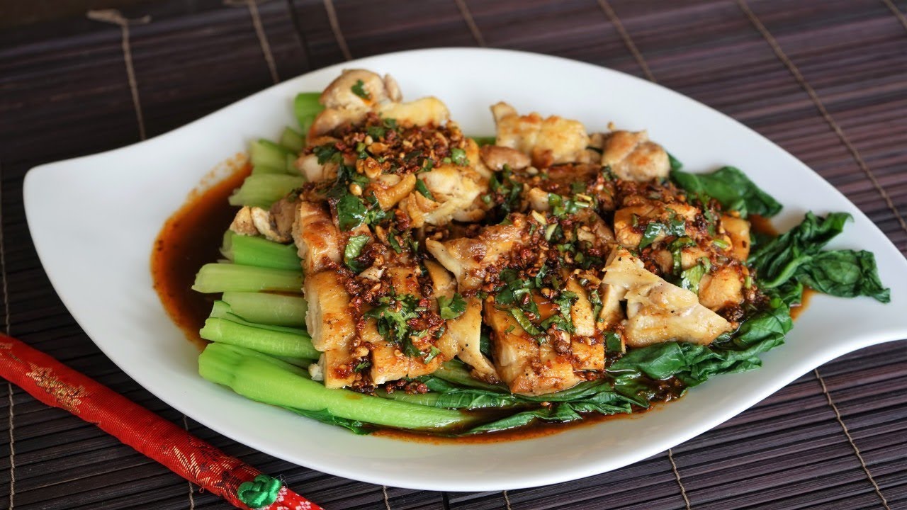 Chicken and Choy Sum with hot sauce - 'Mouth-Watering Chicken ...
