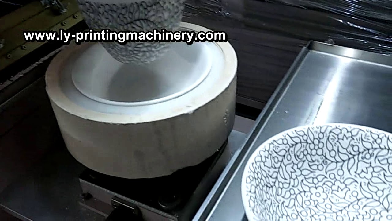 2 color ceramic pad printing machine for deep big ceramic dish tray ...