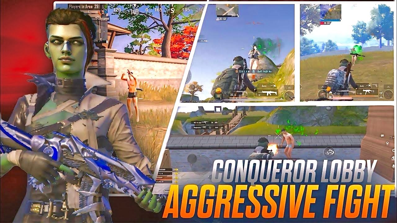 BGMI GAMEPLAY AGGRESSIVE TEAM 🥵 FIGHT ENEMY TEAM RICH 🤑 LOBBY PUBG GAME ...