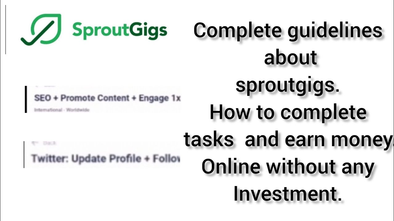 Sproutgigs | Seo + promote content Engage 1x | also other tasks | real ...