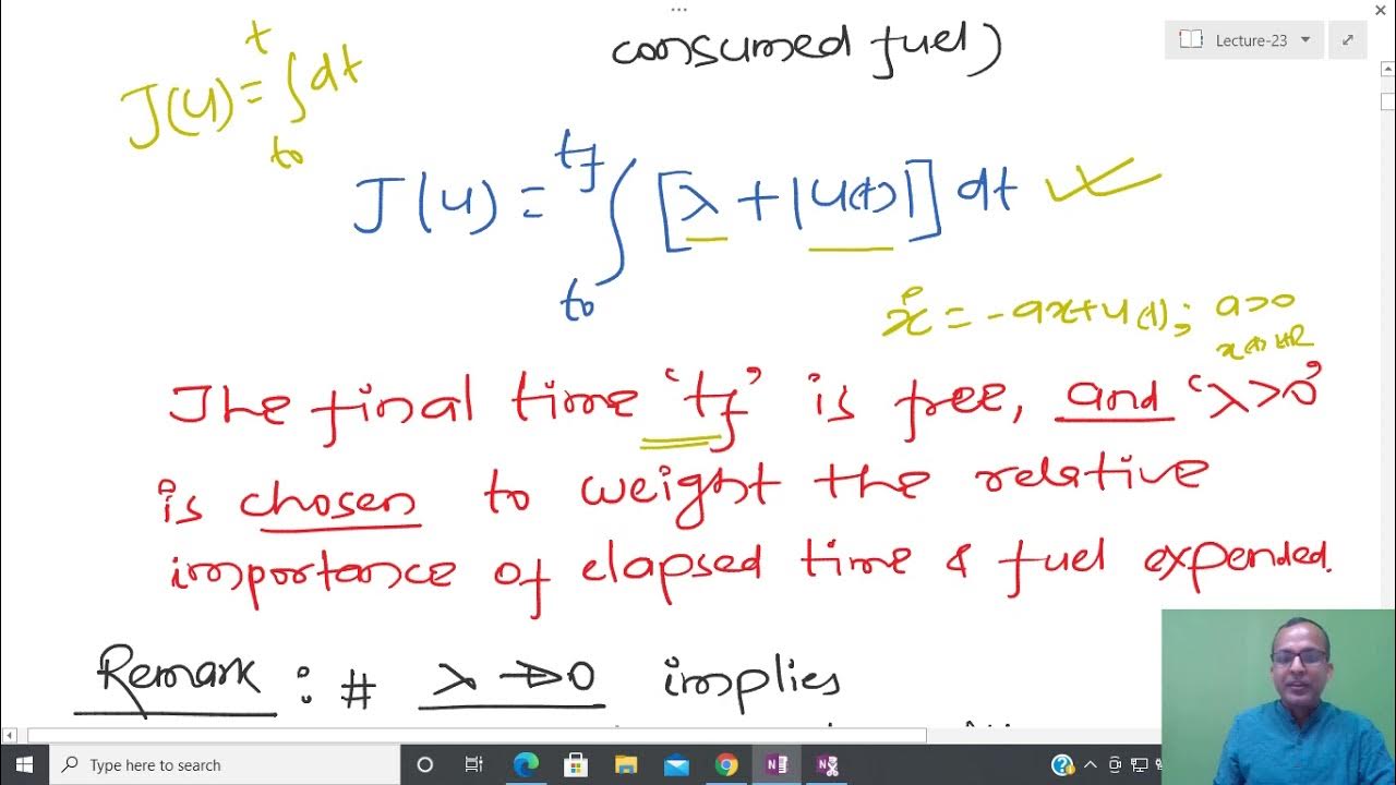 EE-564: Lecture-23 (Optimal Control): Minimum Fuel Problems Part II - YouTube