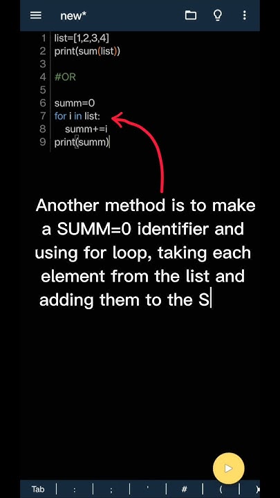 How to add numbers in a list in PYTHON 👨‍💻😲..... #python #shorts #programming #coding - YouTube