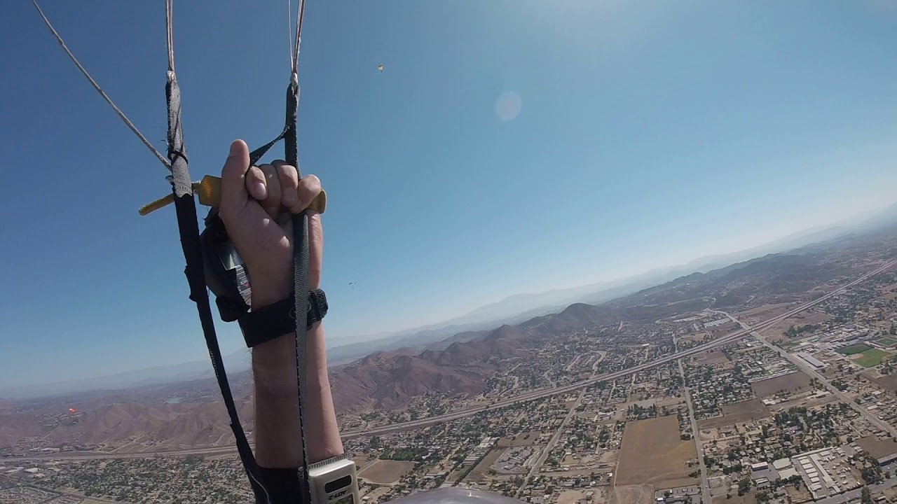 Canopy ride from that tracking jump with the fellas - YouTube