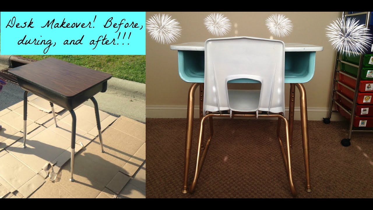 Vintage School Desk Makeover