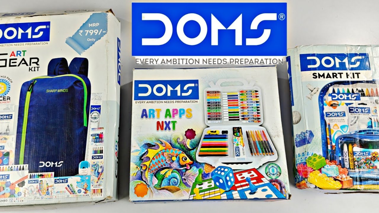 DOMS ART GEAR KIT vs DOMS ART APPS NXT KIT vs DOMS SMART KIT Unboxing ...