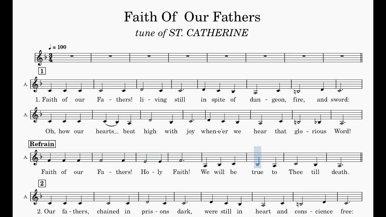 Faith Of Our Fathers (Alto Part) - YouTube