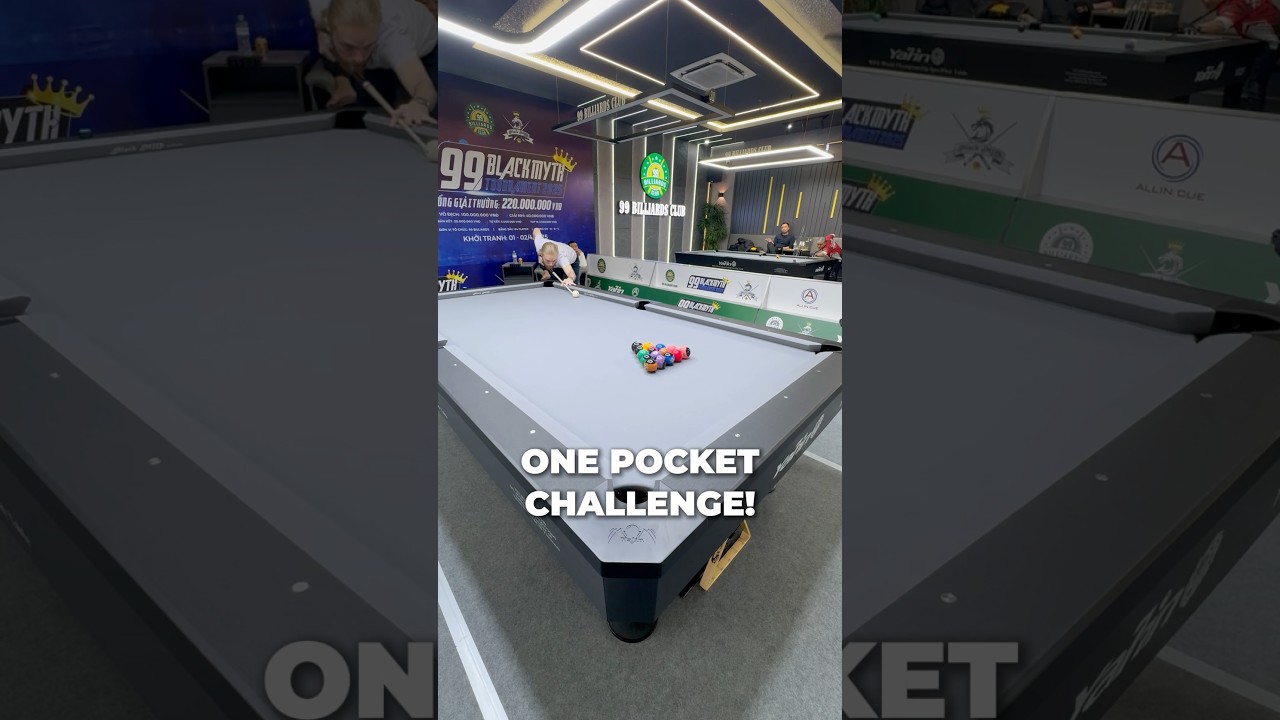 All 15 balls, one pocket🤌 #OnePocketChallenge #BilliardsSkills# ...