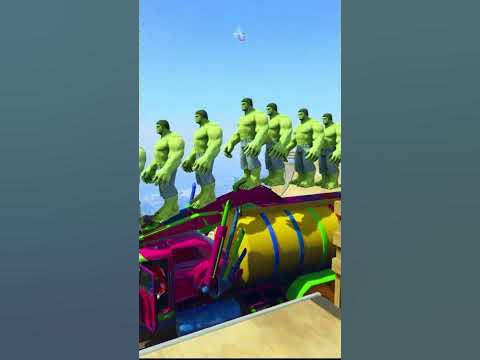 GTA V Spiderman vs Hulk crazy epic water ragdolls Truck jump fails epi ...