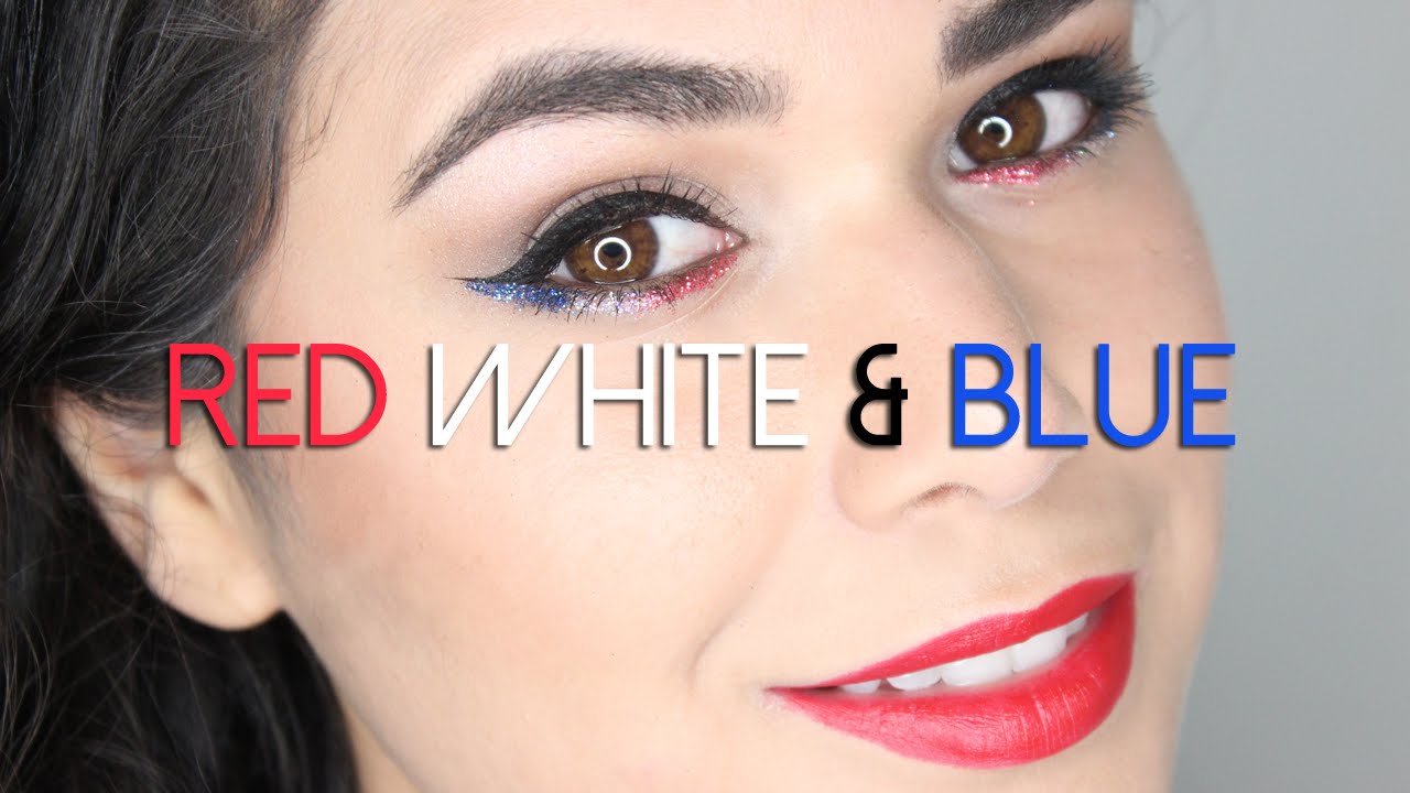 Red White And Blue Eye Makeup